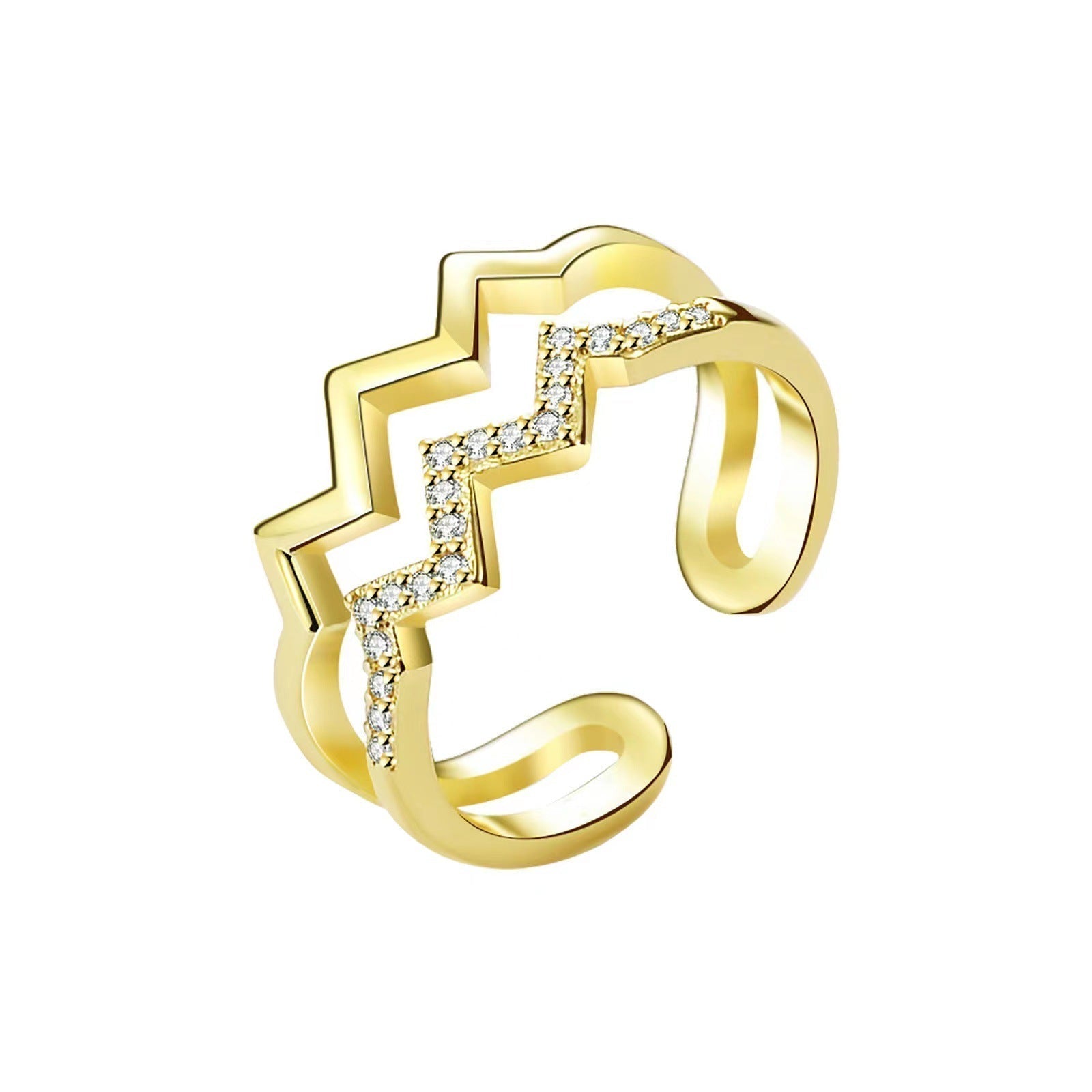 Adjustable Double Wave Ring – Lyn Boutique