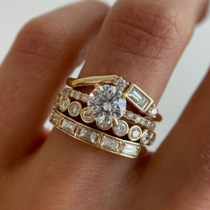 Vintage Modern Engagement Ring Set – Lyn Boutique